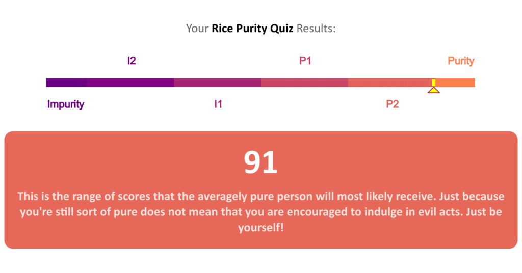 All About The Rice Purity Test A 100 Question Survey All About The Rice Purity Test A 100 Question Survey